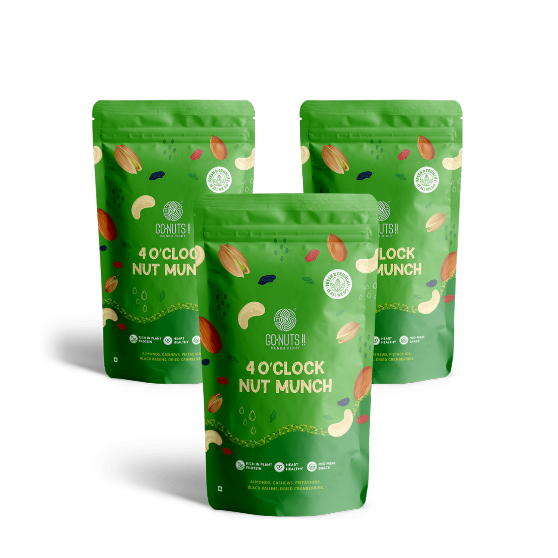 Go Nuts 4 O' Clock Nut Munch Combo Pack 750g – Go Nuts !! Munch Right