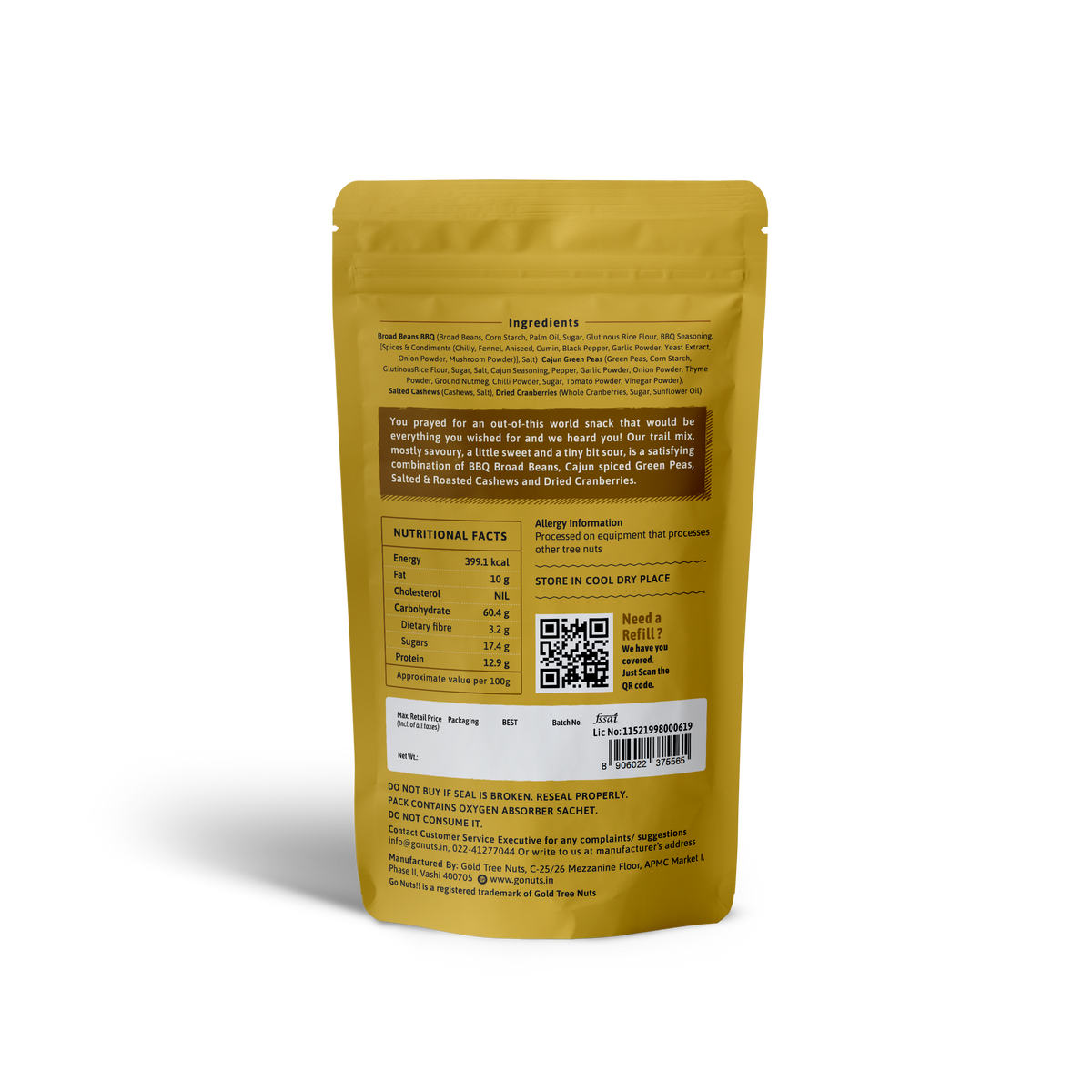 Gonuts Trail Mix | Best Dry Fruits, Dried Cranberries, Salted & Roasted ...